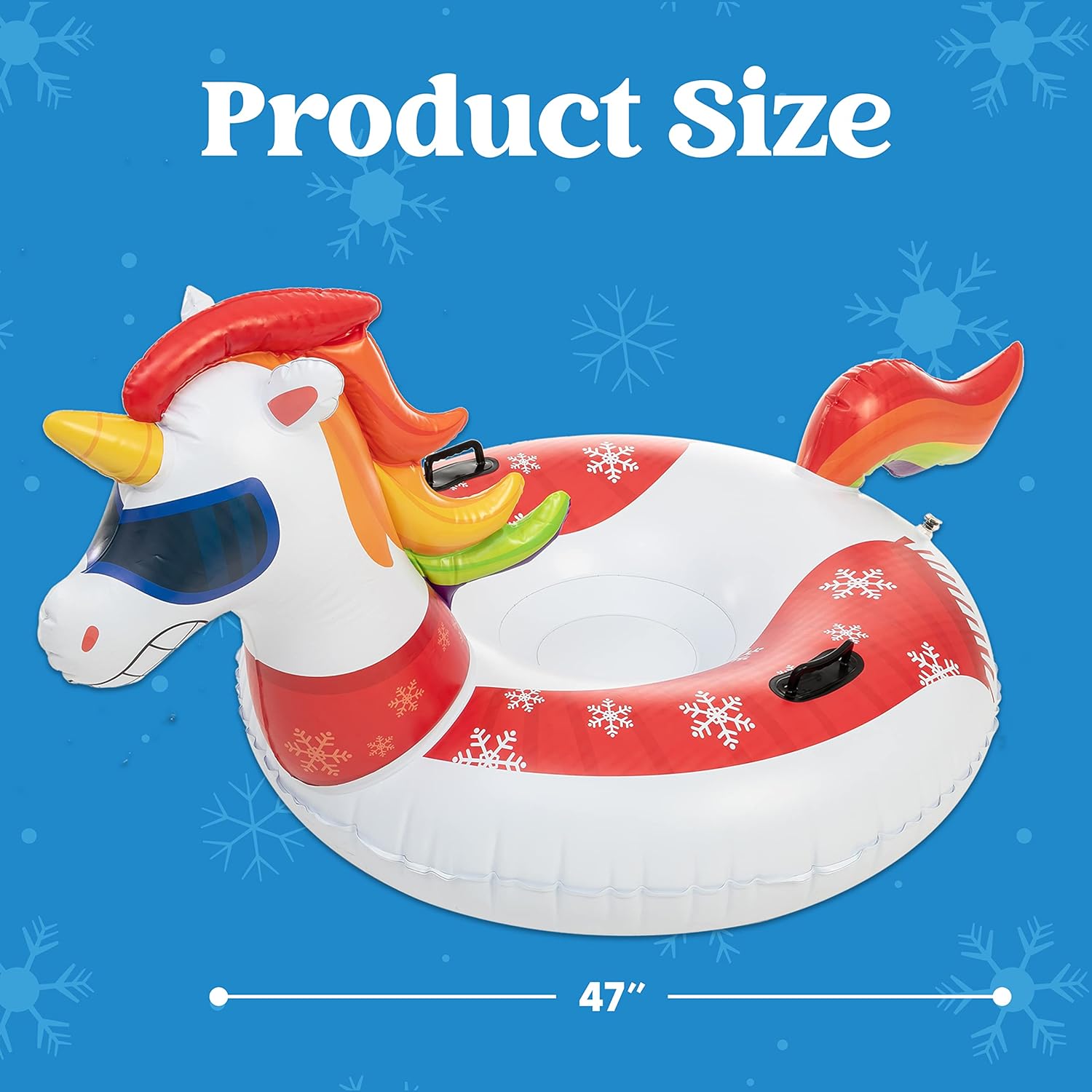 Inflatable Unicorn Snow Tube 47-Inch Heavy-Duty – Asian Mall USA