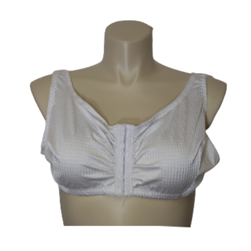 Dream Products White Chevron Zig Zag Pattern Silky Front Clasp Bra ...